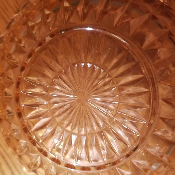 Jeanette Glass Co. | Dining | Vintage Pink Depression Glass Cubist ...